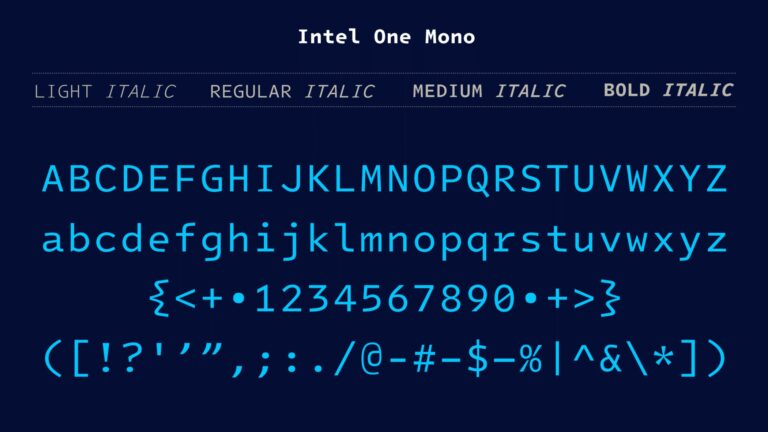 Intel、視覚障害のある開発者のために新たなオープンソースフォント「Intel One Mono」をリリース | TEXAL